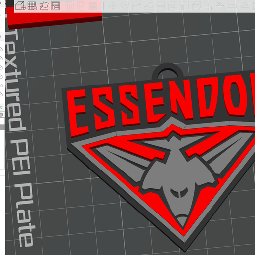Archivo 3D AFL Essendon keychan badge printable and renderable 📛 ...