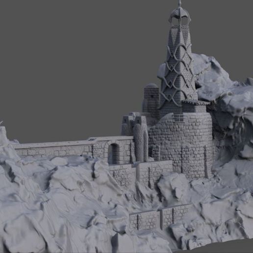 🧝 LORD OF THE RINGS OSTIRITH The Elf Tower・ 3D File for 3D printing・Cults