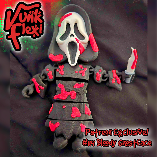 🗝️ Scream Ghostface MultiColor Flexi Print-In-Place + figure & keychain ...