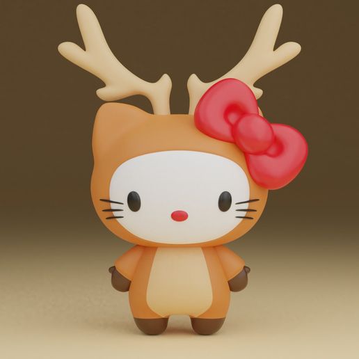 Archivo STL Hello kitty Christmas 👋 ・Modelo de impresora 3D para ...