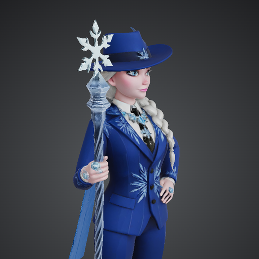👸 Elsa - Mafia Queen Gangster Style 3D Printable Figure (Fan Art)・Free ...
