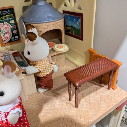 🦸 Table Bench for Sylvanian Families / Calico Critters・ STL File for 3D ...