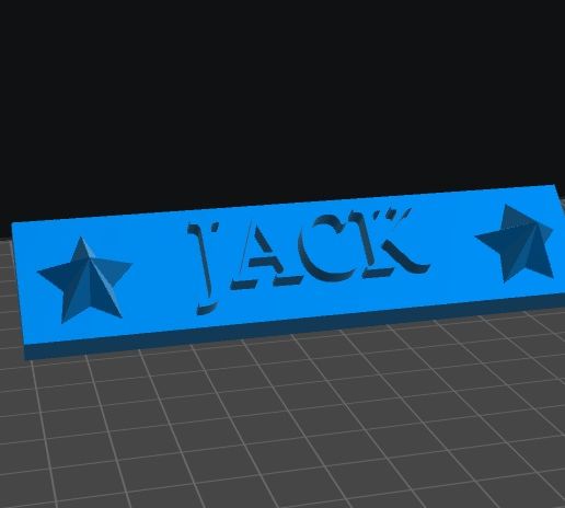 👾 Jack Nameplate・ 3D File for 3D printing・Cults