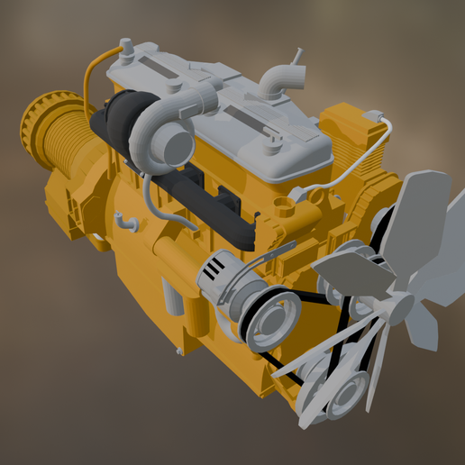 🐛 Caterpillar C15 Diesel Engine・ STL File for 3D printing・Cults