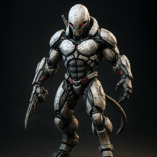 👽 Zerathar - Biomechanical alien warrior - STL ready for 3D printing ...