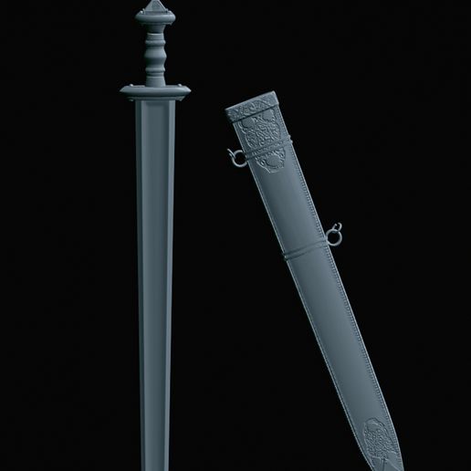 🗡️ Authentic Anglo-Saxon Sword With Scabbard 6th - 7th Century・ 3D File ...