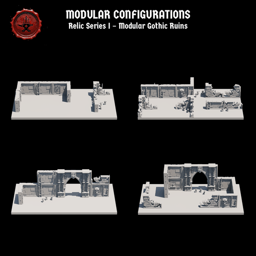 🎲 Black Relic Forge - Relic Series I: Modular Gothic Ruins (28–32mm ...