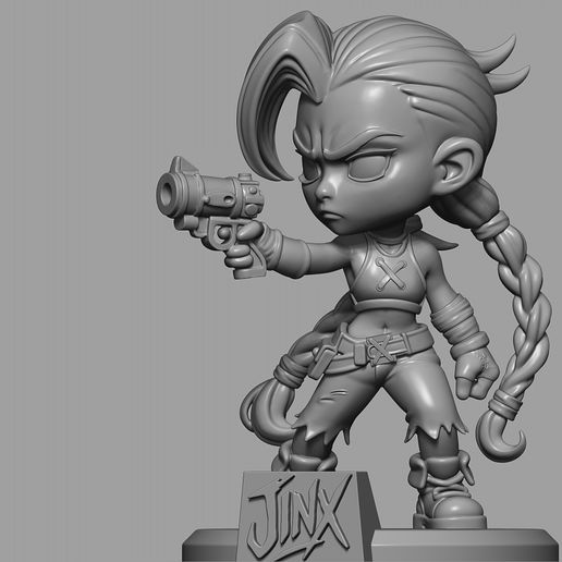 🎨 Jinx Chibi STL Figure – 3D Printable Fan Art・ STL File for 3D printing・Cults