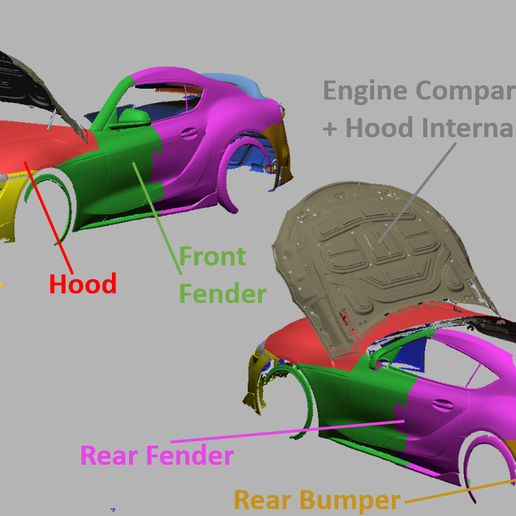 🚗 Toyota GR Supra A90/A91 Mk5 2021 - Rear Fender - 3D Scan・ STL File ...