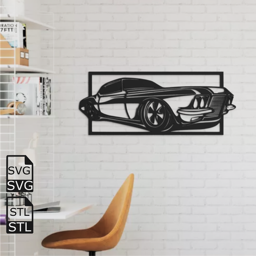 STL file Car 2D Wall Art STL SVG 🚗 (SVG)・3D printable model to download ...
