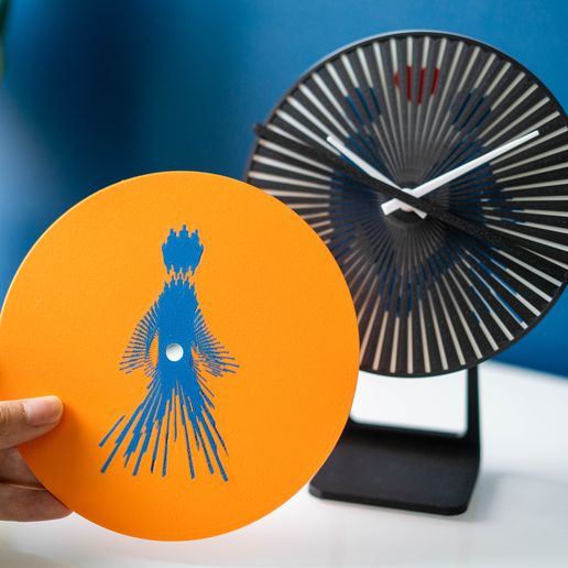 🚶 Human Walking Scanimation Clock Face・Free 3MF File for 3D printing・Cults