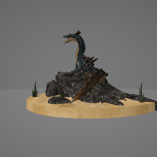 👹 MONSTER HUNTER LAGIACRUS FIGURE・ STL File for 3D printing・Cults