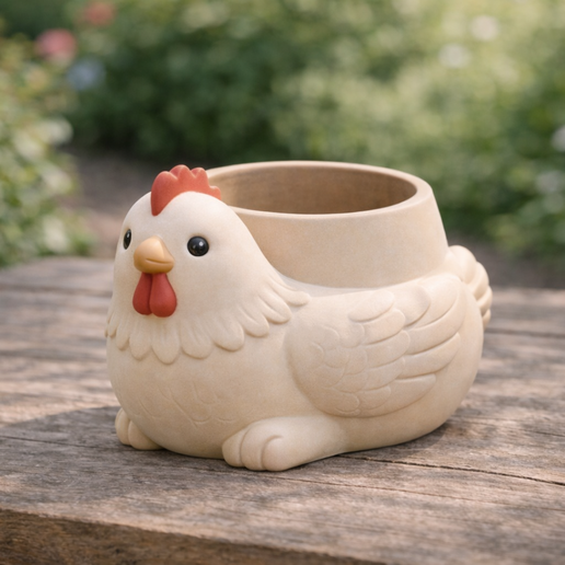 🐔 Cute Chicken Planter – STL File for 3D Printing・ STL File for 3D ...