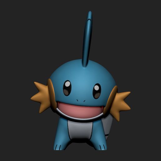 🐉 Pokemon - Mudkip with 2 poses・ STL File for ・Cults