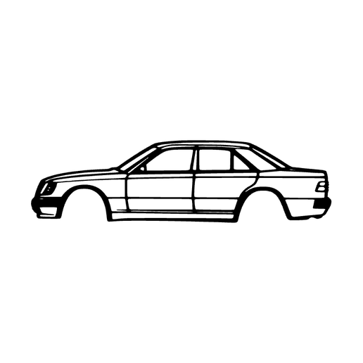 🚗 MERCEDES W124 500E・ STL File for ・Cults
