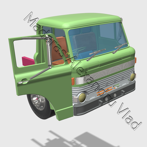 🚙 1/14 Ford D cabin・ STL File for 3D printing・Cults