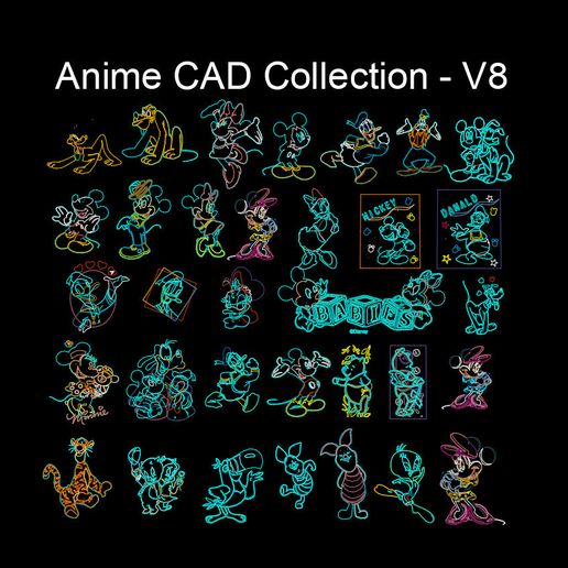 🎲 Anime CAD Collection - V8・ 3D File for 3D printing and CNC machining ...