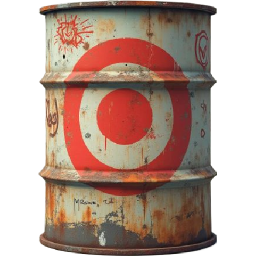 🎨 Rusty Target Barrel・ STL File for 3D printing・Cults