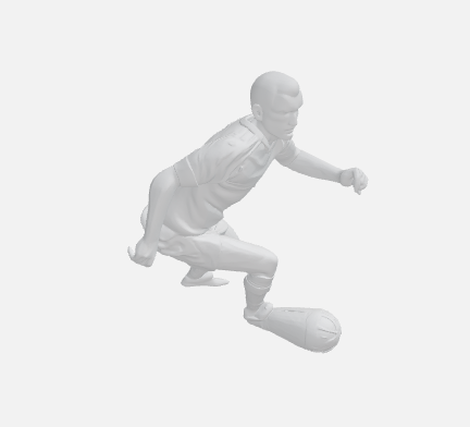 🇫🇷 Zinedine Zidane - Figure・ OBJ File for 3D printing・Cults
