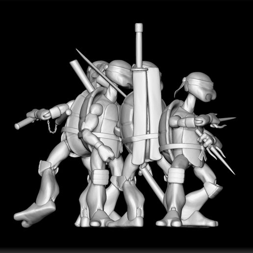 STL file TMNT - 3D Print Ninja Turtle Sculpture - Teenage Mutant Ninja ...