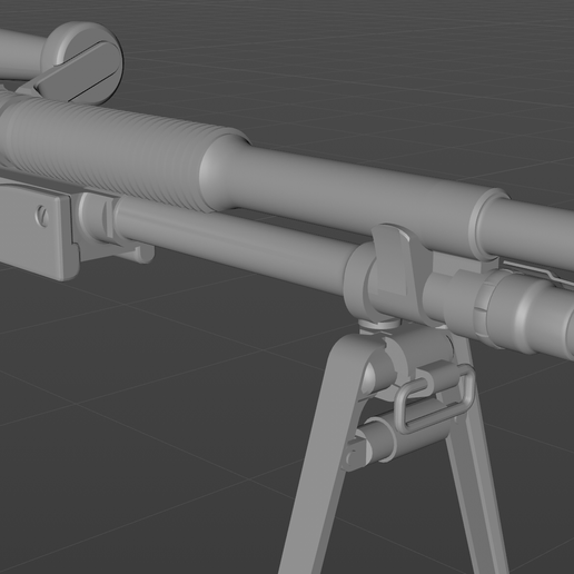 OBJ file American FN M1930 machine gun digital model material 🔫 ・3D printable design to download ...