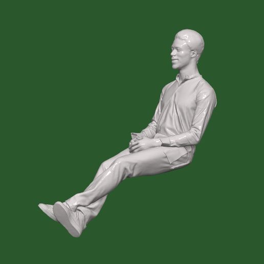 👨 MAN SIT PEOPLE CHARACTER DIORAMA・ STL File for 3D printing・Cults