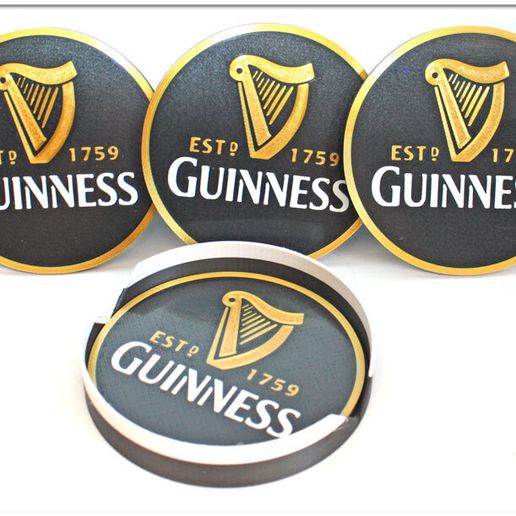 🍹 Guinness Coasters・ STL File for 3D printing・Cults