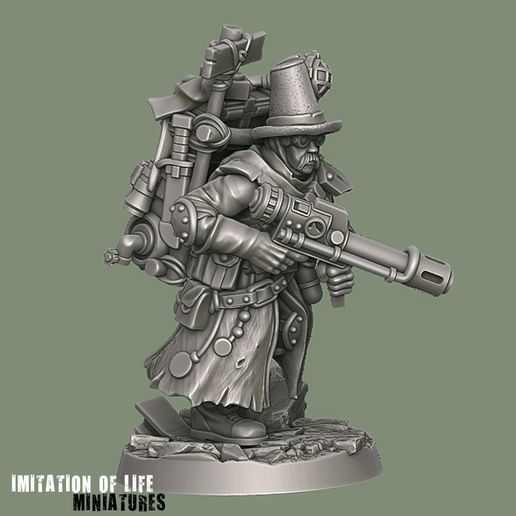 Tavish the Mercenary - Modular Post Apocalyptic 30mm miniature・ 3D File ...