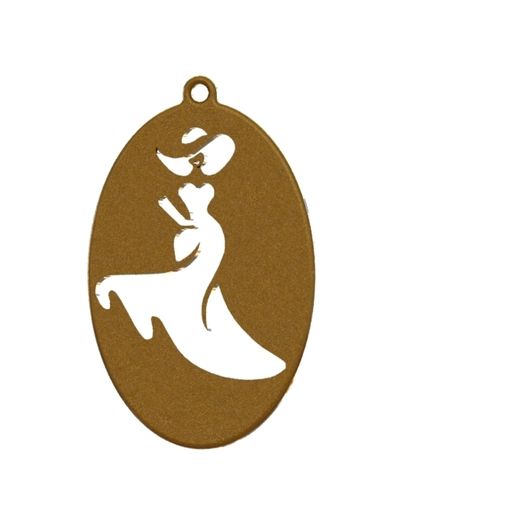 🗝️ Lady Keychain・ STL File for ・Cults