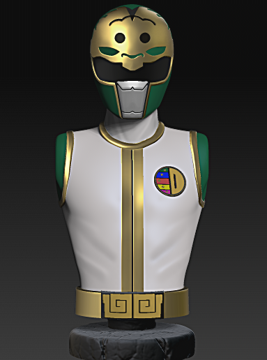 👤 Green Ranger (TenmaRanger) - Dairanger / Super Sentai - Bust 3D・ OBJ ...