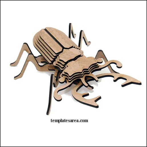 Archivo STL gratuito Scarabée_Puzzle 3D 🪲 (SVG)・Idea de impresión 3D ...
