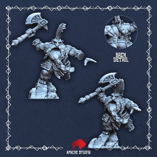 🎲 Forgeborn Clan: Renowned Beast Slayer・ 3D File for 3D printing・Cults