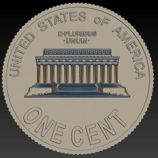 OBJ file ONE CENT 💱 ・3D print design to download・Cults