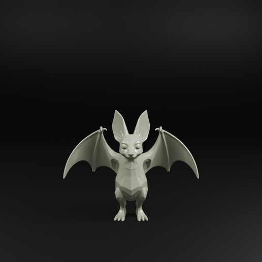 🦇 Low Poly Bat STL - Cute Geometric Style Bat for 3D Printing・ STL File ...