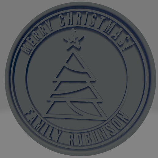 STL file The Robinson Family’s Personalized Christmas Coaster - Festive ...