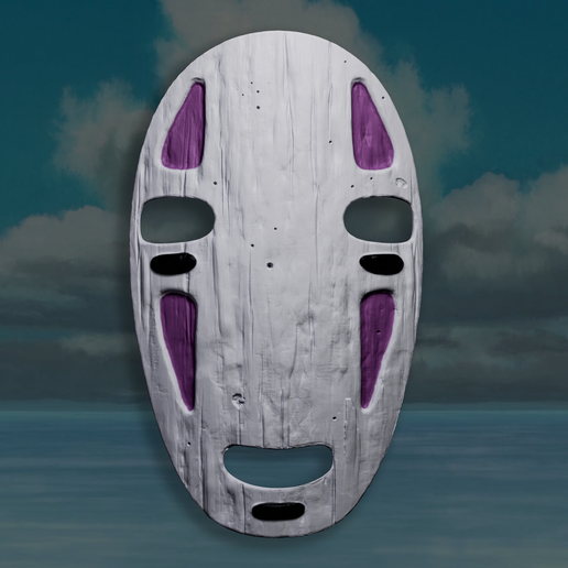 👹 Realist No-Face Kaonashi Faceless Mask・ STL File for 3D printing・Cults