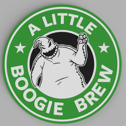 🚩 Boogie Brew coaster・ STL File for 3D printing・Cults