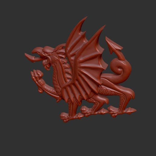 🐉 Welsh Dragon 3d relief .stl file・ STL File for 3D printing and CNC machining - Laser cutting・Cults