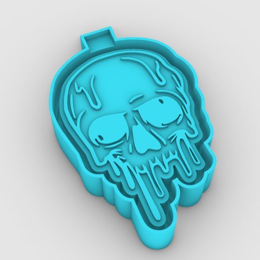 🫠 melting skull - freshie mold - STL for silicone mold・ STL File for 3D ...