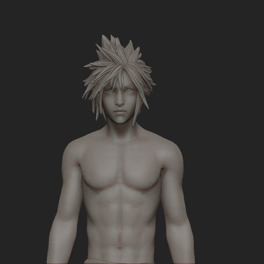 ☁️ Cloud Strife FINAL FANTASY VII BEACH・ 3D File for 3D printing・Cults