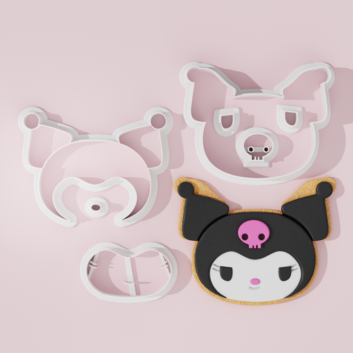 STL file Kuromi Face Cookie Cutter 🍪 ・3D print object to download・Cults
