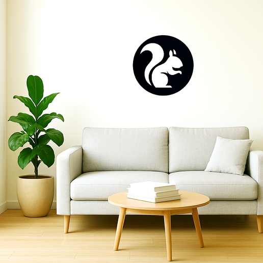 🗿 squirrel wall decoration・ STL File for 3D printing and CNC machining ...