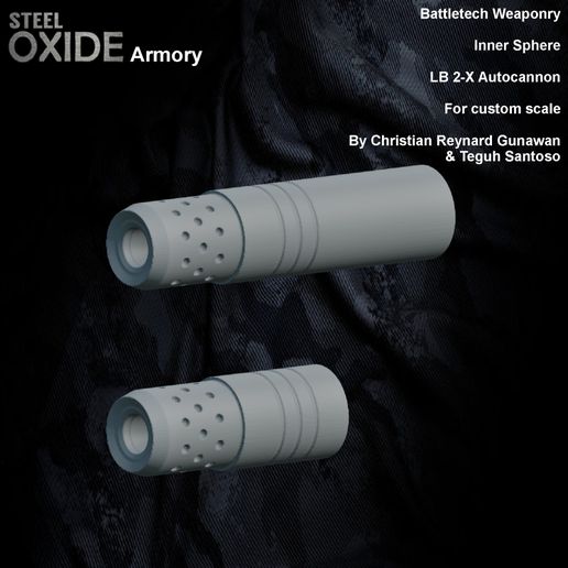 🎲 Battletech miniature weaponry IS LB 2-X Autocannon・ STL File for 3D ...
