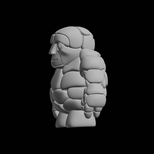 👹 Pebble Golem Figure Fantasy Creature・ 3D File for 3D printing・Cults