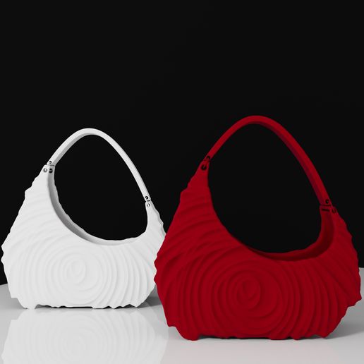 🌹 Rose Wave Handbag STL | Elegant 3D Printed Purse | Designer Fashion ...