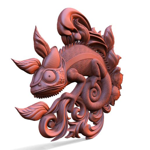 🎨 Chameleon CNC・ STL File for 3D printing and CNC machining - Laser ...