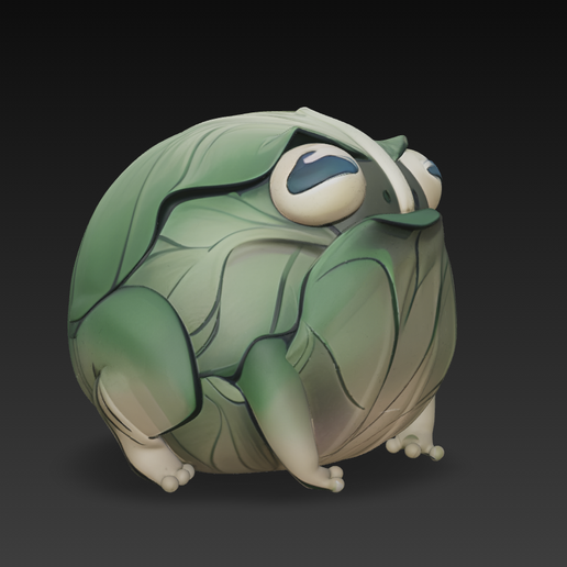 🐸 Cabbage Frog・ STL File for 3D printing・Cults