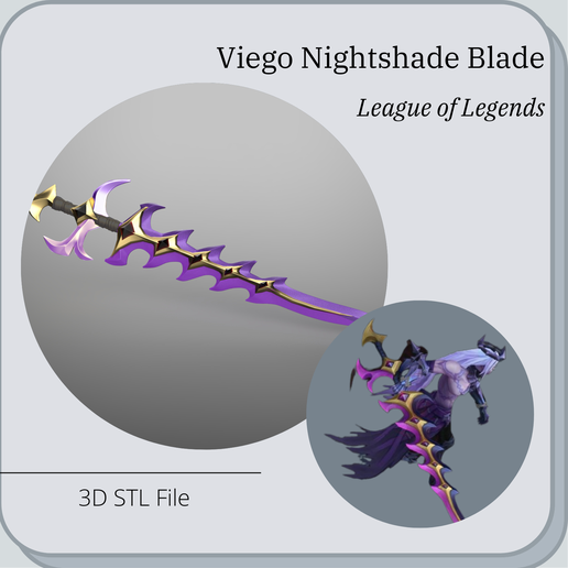 🎭 Revenant Reign Viego NightShade Prop League of Legends・Fichier STL ...
