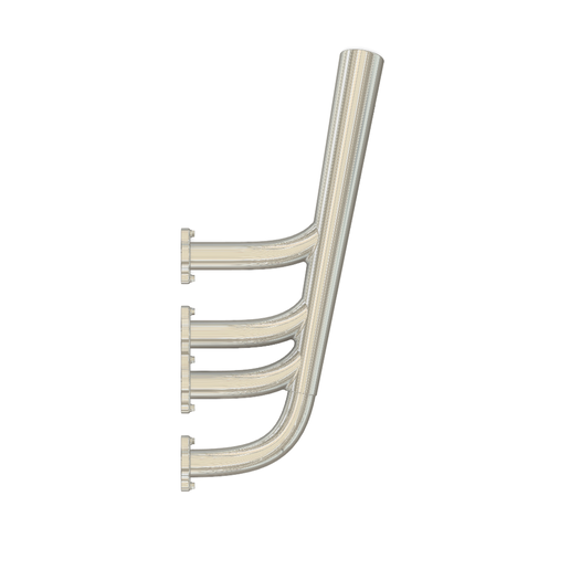 🔙 Straight-Back Exhaust Header pipe・ STL File for 3D printing・Cults