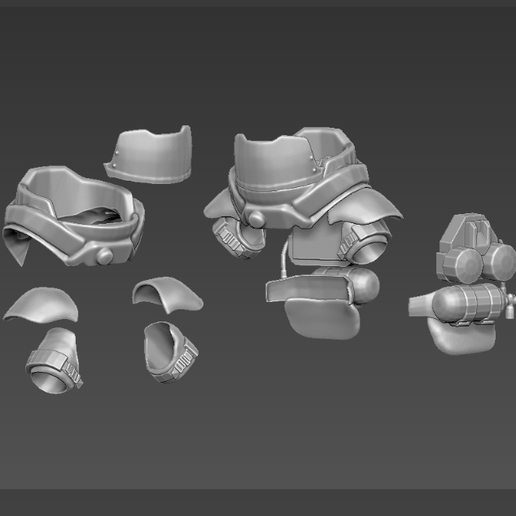 🪖 juggernaut armor 3d model Action Figures 1:12・Fichier OBJ pour ...